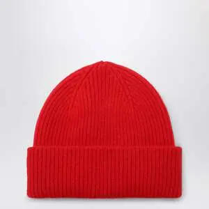 LE BONNET Beanie In Wool And Caregora In Crimson