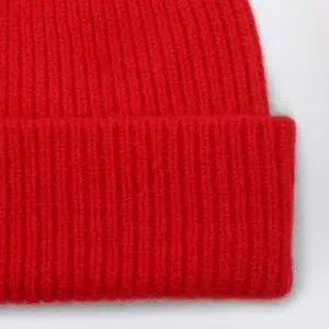 LE BONNET Beanie In Wool And Caregora In Crimson