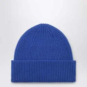 LE BONNET Beanie In Wool And Caregora In Royal Azure