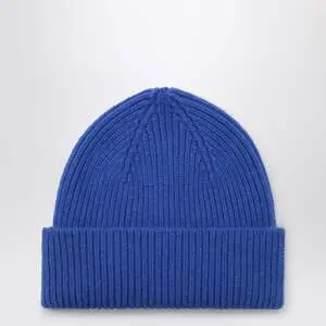 LE BONNET Beanie In Wool And Caregora In Royal Azure