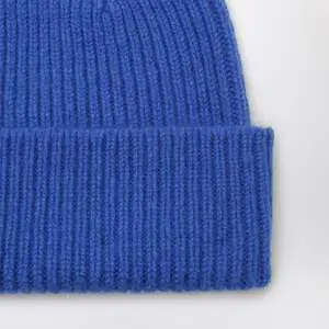 LE BONNET Beanie In Wool And Caregora In Royal Azure