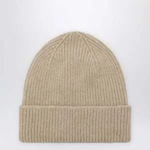 LE BONNET Beanie In Wool And Caregora In Sand