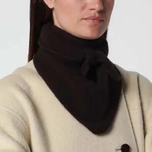 LE BONNET Bandana In Wool And Caregora In Espresso