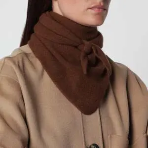 LE BONNET Bandana In Wool And Caregora In Walnut