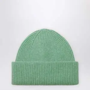 LE BONNET Beanie In Wool And Caregora In Jade