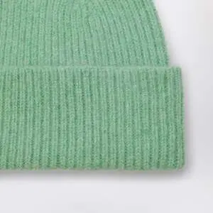 LE BONNET Beanie In Wool And Caregora In Jade
