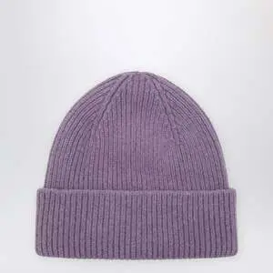 LE BONNET Beanie In Wool And Caregora In Lavender - Purple