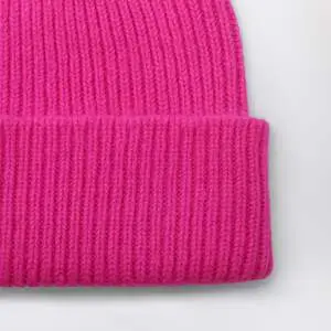 LE BONNET Beanie In Wool And Caregora In Poppy
