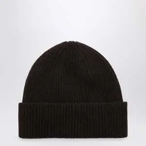 LE BONNET Beanie In Wool And Caregora In Espresso