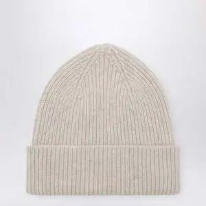 LE BONNET Beanie In Wool And Caregora In Ivory