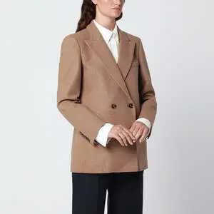 BLAZÉ MILANO Camel Virgin Wool Double-breasted Blazer