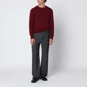 DRUMOHR Crew-neck Sweater In Burgundy Cashmere