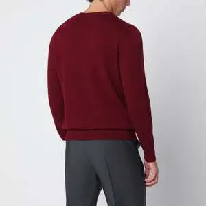 DRUMOHR Crew-neck Sweater In Burgundy Cashmere