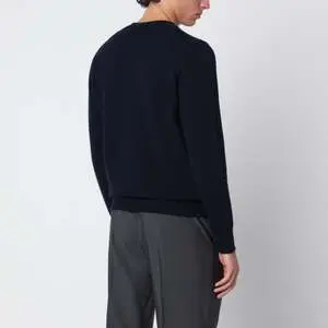 DRUMOHR Navy Crew-neck Sweater In Cashmere