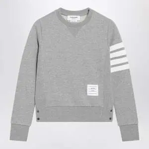 Thom Browne Light 4-bar Crew-neck Sweatshirt In Cotton