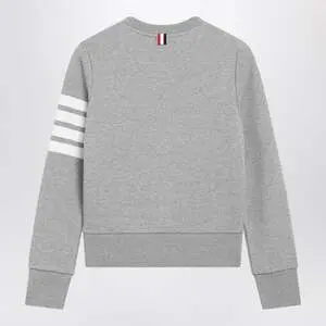 Thom Browne Light 4-bar Crew-neck Sweatshirt In Cotton