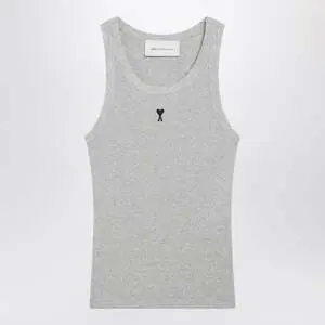AMI Paris De Coeur Tank Top - Grey