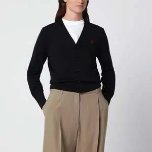 AMI Paris De Coeur Cardigan In Wool