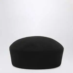 THE FRANKIE SHOP Noxley Wool Pillbox Hat - Black