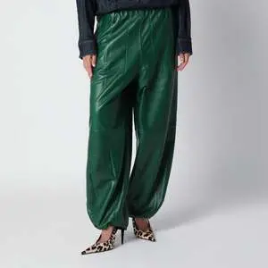 THE FRANKIE SHOP Oakdale Leather Trousers - Green