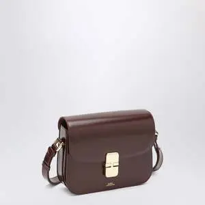 A.p.c. Small Grace Shoulder Bag In Wine - Burgundy
