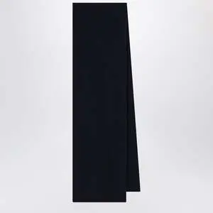 LE BONNET Scarf In Wool And Caregora In Midnight - Blue