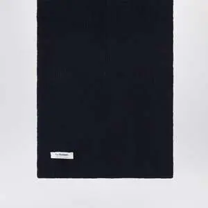 LE BONNET Scarf In Wool And Caregora In Midnight
