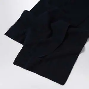 LE BONNET Scarf In Wool And Caregora In Midnight