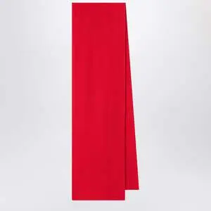 LE BONNET Scarf In Wool And Caregora In Crimson - Red