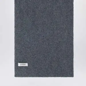 LE BONNET Scarf In Wool And Caregora In Slate
