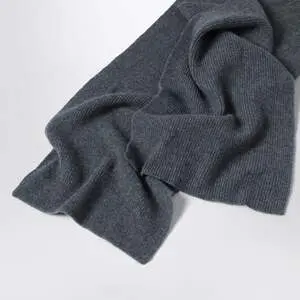 LE BONNET Scarf In Wool And Caregora In Slate