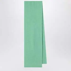 LE BONNET Scarf In Wool And Caregora In Jade - Green