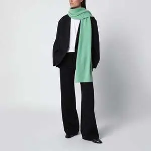 LE BONNET Scarf In Wool And Caregora In Jade