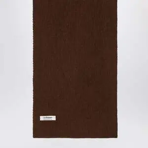 LE BONNET Scarf In Wool And Caregora In Walnut