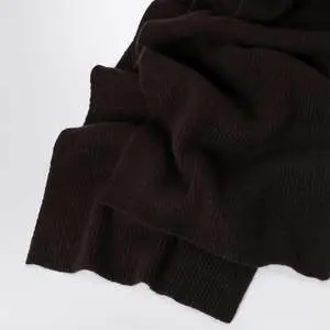 LE BONNET Scarf In Wool And Caregora In Espresso