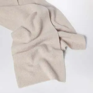 LE BONNET Scarf In Wool And Caregora In Ivory