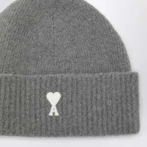 AMI Paris De Coeur Wool-blend Beanie