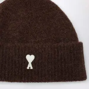 AMI Paris De Coeur Wool-blend Beanie