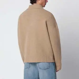 AMI Paris De Coeur Alpaca-blend Polo Sweater