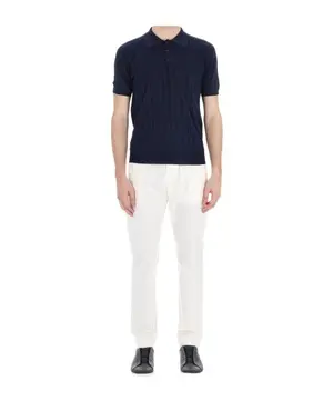 ROBERTO COLLINA Short Sleeved Buttoned Polo Shirt