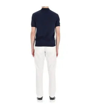 ROBERTO COLLINA Short Sleeved Buttoned Polo Shirt