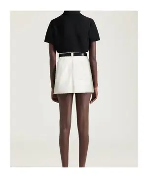Givenchy Mini Cargo Skirt In White Denim