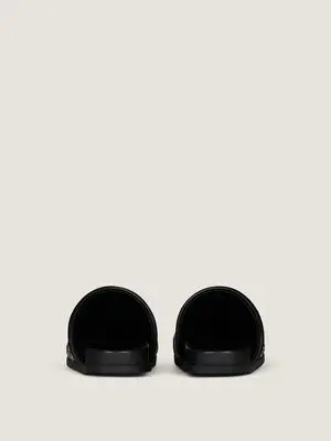 Givenchy Label Flat Mules In Leather With Studs