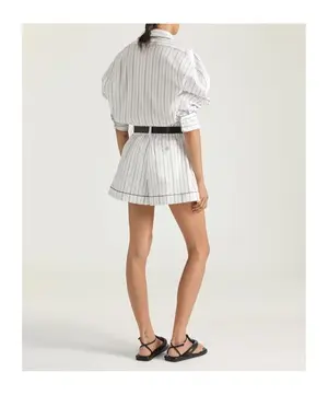 Givenchy Striped Shorts In Cotton And Silk