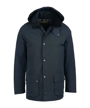 Barbour Button-up Hooded Jacket - Black