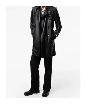 Burberry Mid-length Leather Kensington Trench Coat