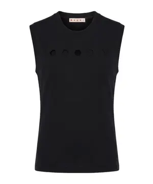 Marni Jersey Tank Top - Black