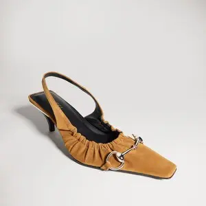 Gucci Vittoria Slingback Pumps With Horsebit Detail - Maroon