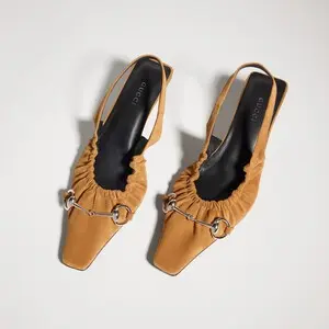 Gucci Vittoria Slingback Pumps With Horsebit Detail - Maroon