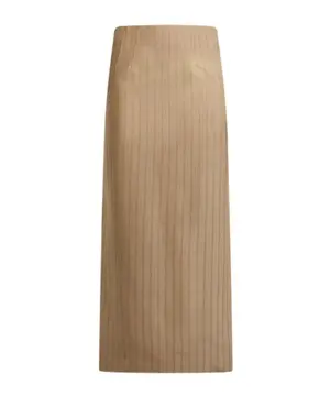 Etro Wool Jacquard Midi Skirt With Striped Pattern